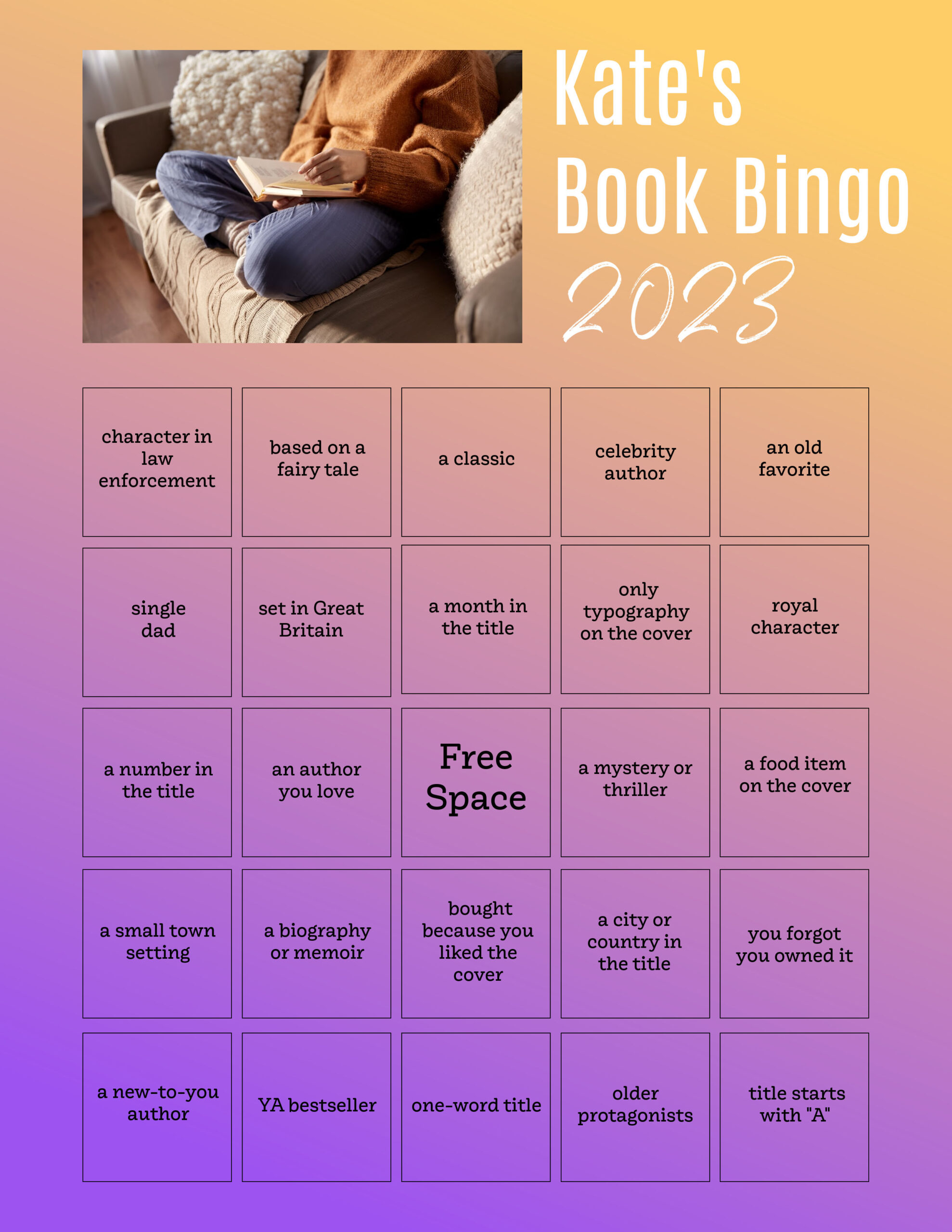 2023 Book Bingo